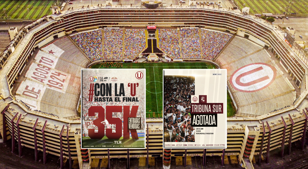 ¡Más de 35 mil hinchas! Universitario agotó la tribuna norte y sur para duelo ante Cristal ...