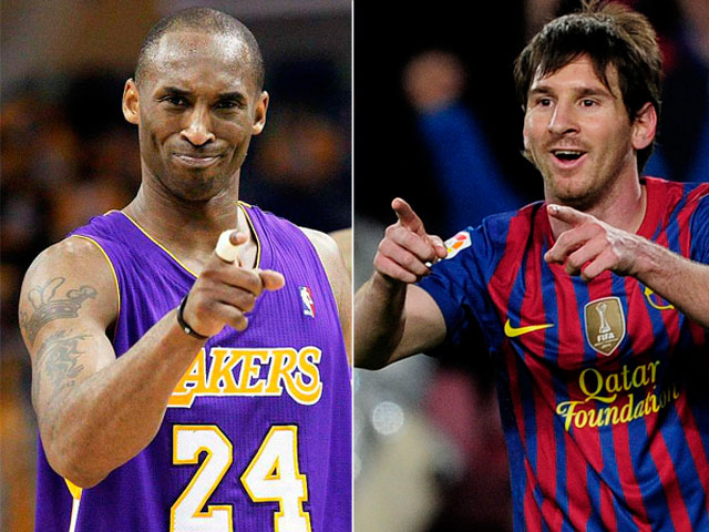 Kobe Bryant retó a Lionel Messi a intercambiar equipos durante una semana.