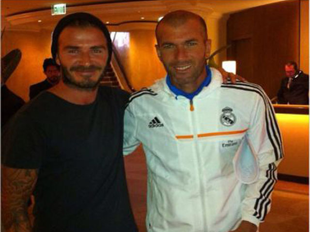 David Beckham y Zinedine Zidane se juntaron en los Ángeles