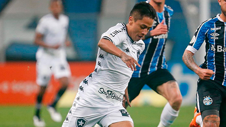 Alexander Lecaros por fin debutó con Botafogo en el Brasileirao