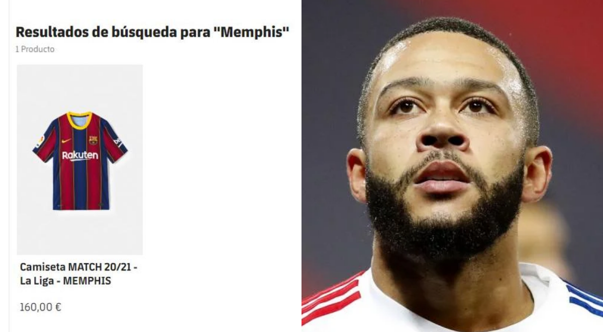 FC Barcelona vende camiseta de Memphis Depay en su tienda virtual