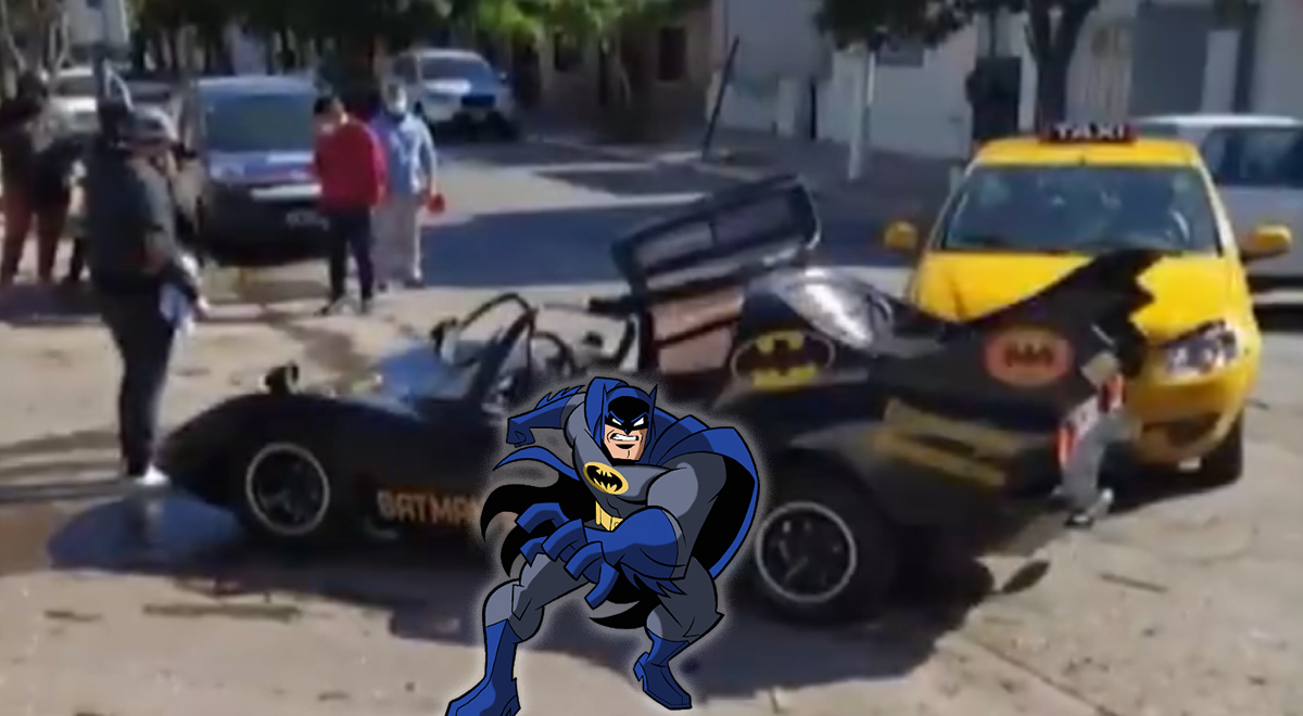 ¡Recórcholis! Batman chocó su Batimóvil contra un taxi y video se hace ...