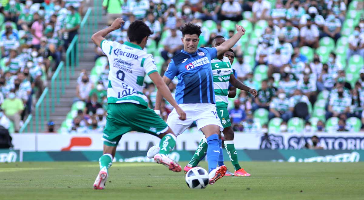 Santos Laguna y Cruz Azul empataron 1-1 por el Apertura 2021 de Liga MX