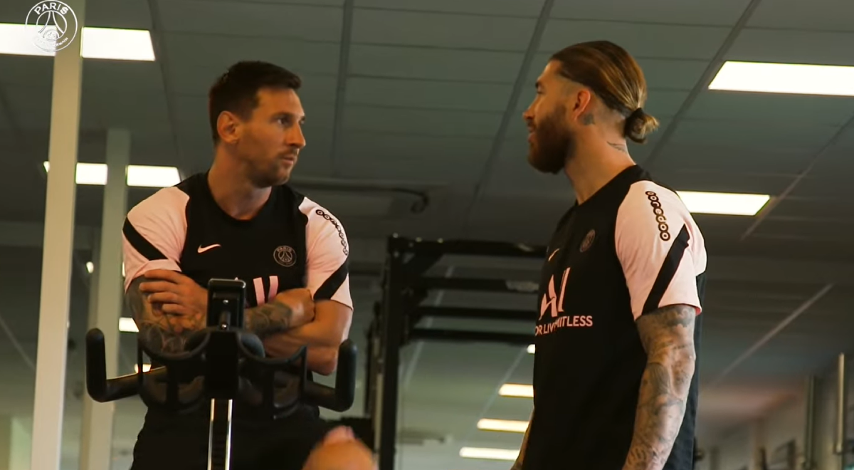 Lionel Messi y Sergio Ramos entrenaron juntos por primera vez en el PSG ...