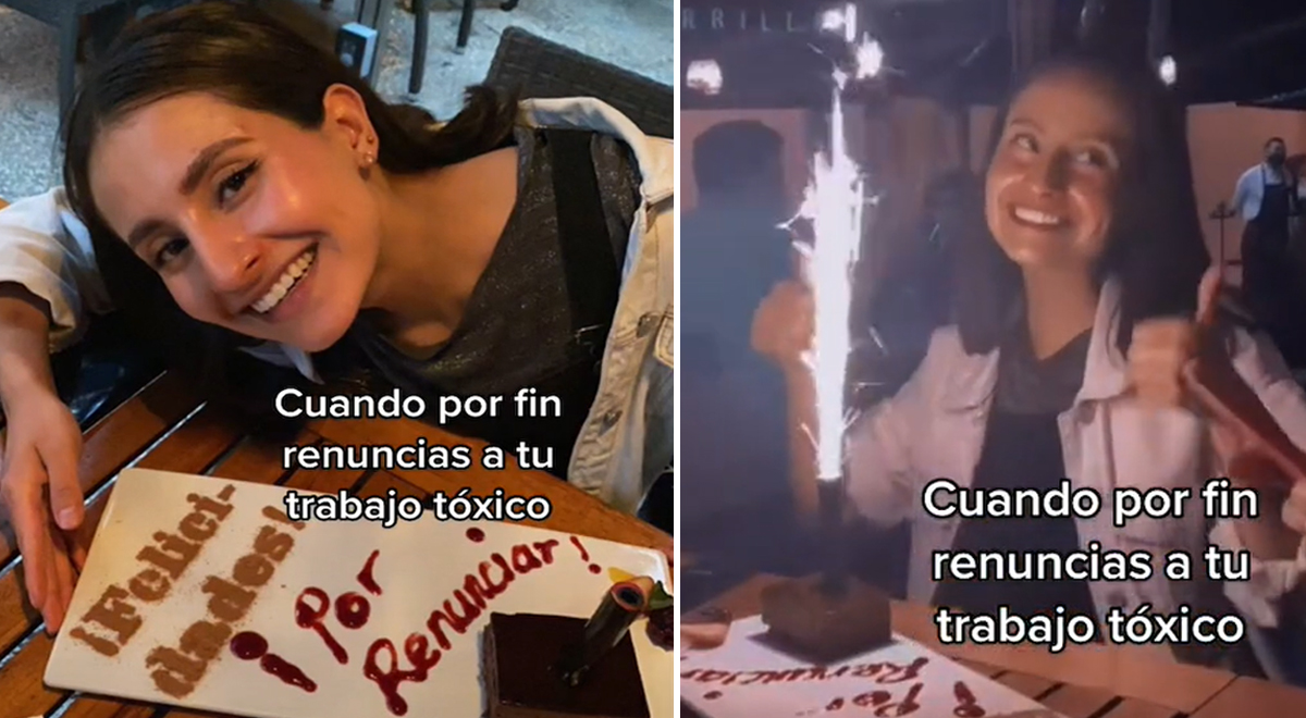 Viral: con pastel incluido, joven renuncia a su trabajo tóxico y lo ...