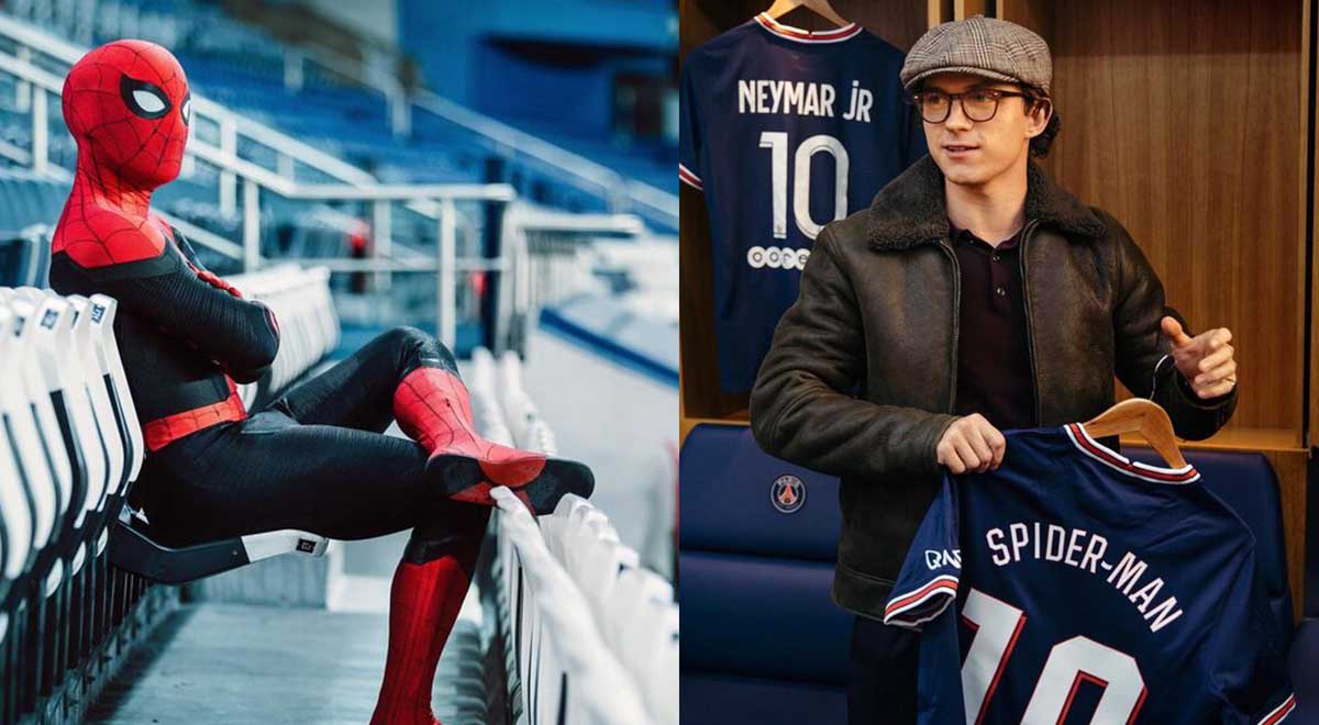 PSG: Tom Holland visitó el Parque de los Príncipes vestido de Spider ...
