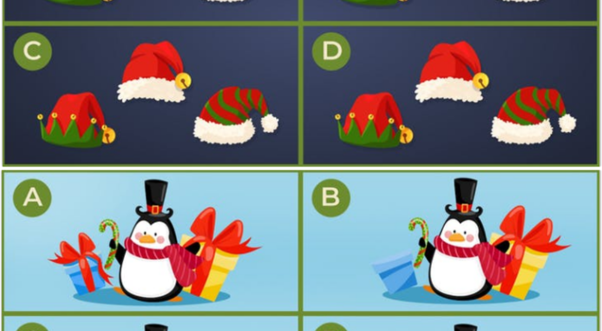Reto visual navideño: encuentra las figuras diferentes en tiempo récord