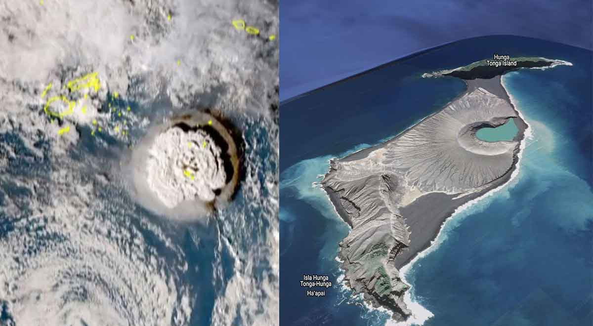 Google Maps: así luce la isla Hunga-Tonga que sufrió por erupción volcánica