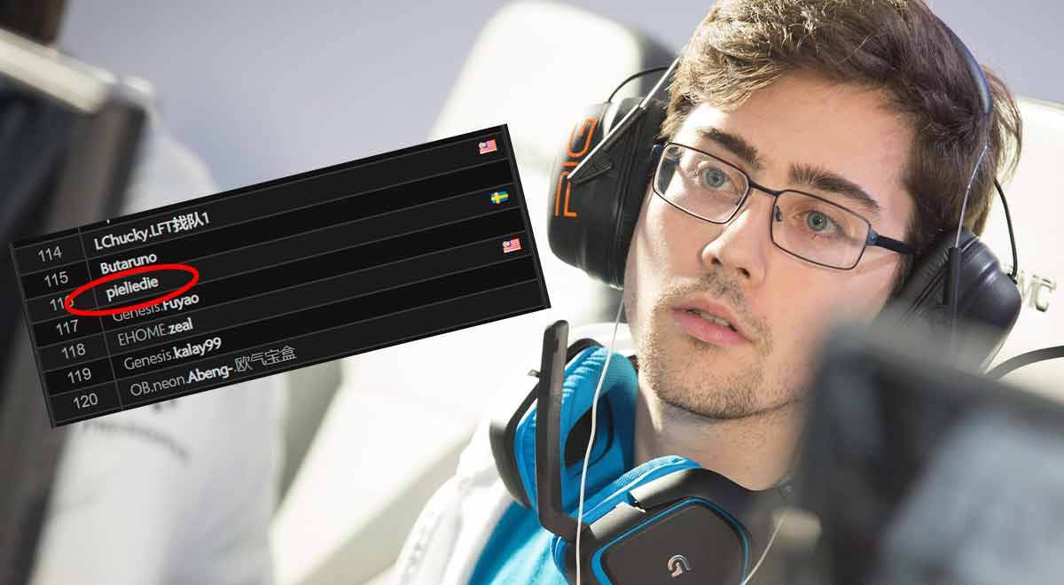 Dota 2: pieliedie aparece en ranking de jugadores de SEA