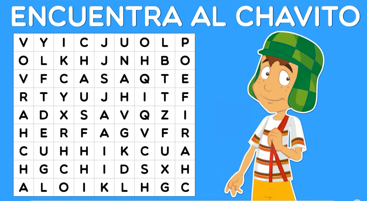 ¿Podrás encontrar la palabra 'CHAVITO'? Tienes 5 segundos para resolver ...