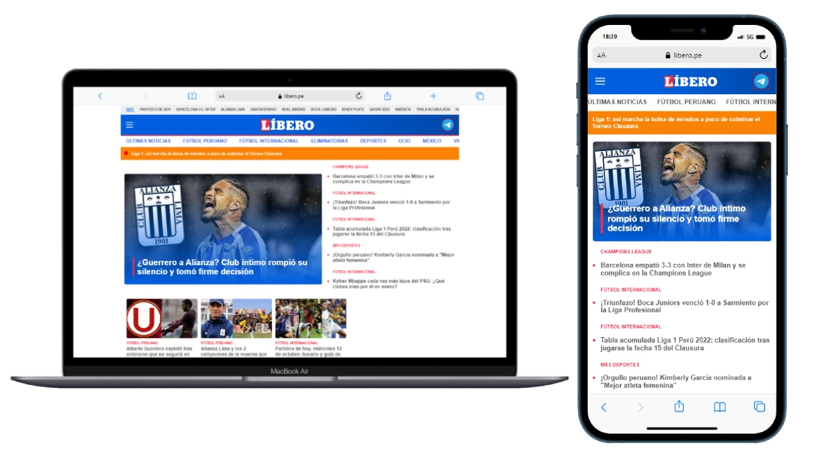Diario Líbero estrenó su nueva 'cara' digital con un formato renovado