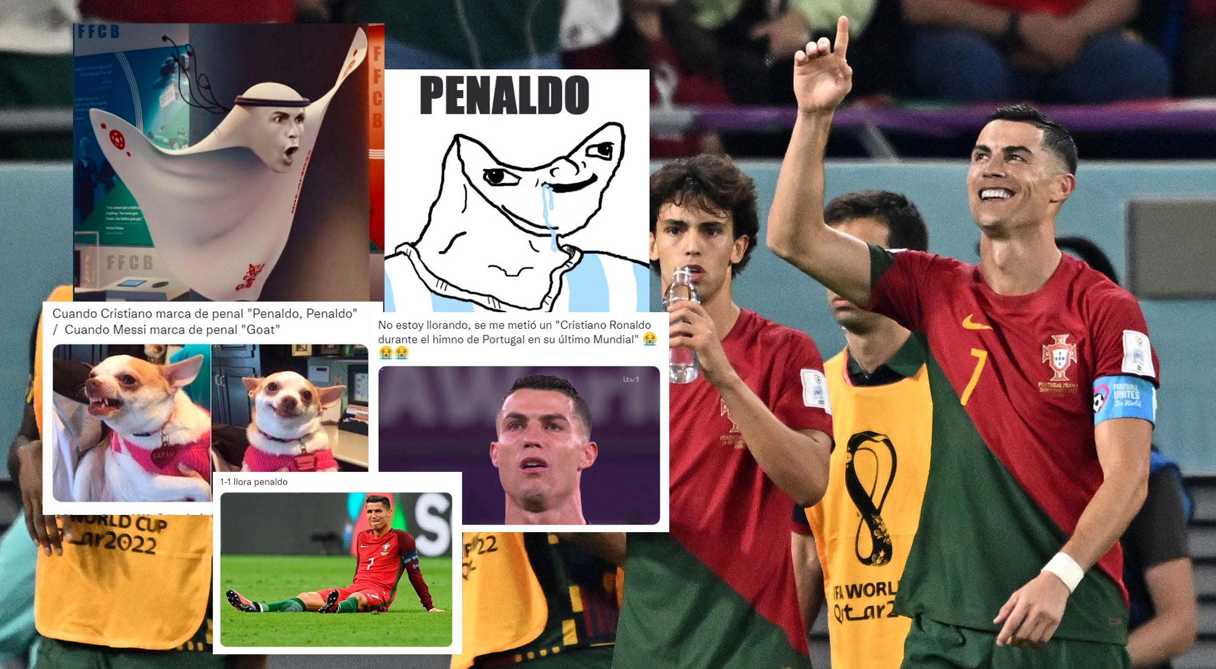 Cristiano Ronaldo anotó de penal ante Ghana y los memes abundaron en redes