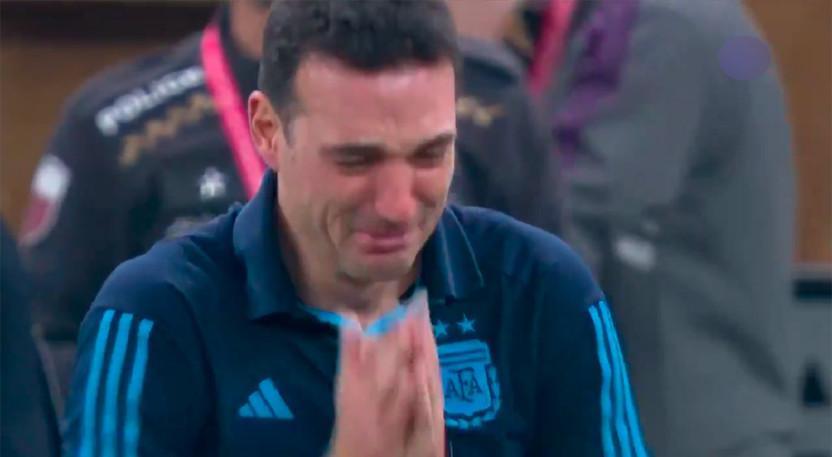 Lionel Scaloni lloró de emoción tras lograr que Argentina gane el ...