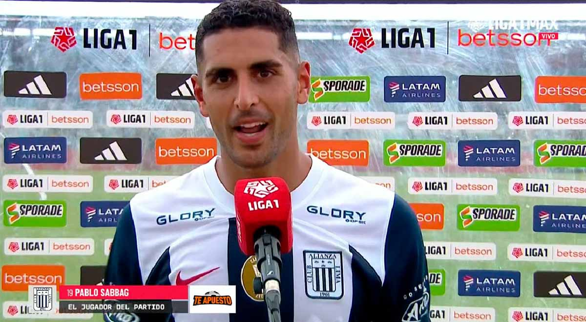 Pablo Sabbag tras su buen momento en Alianza Lima: "Esto es gracias a ...